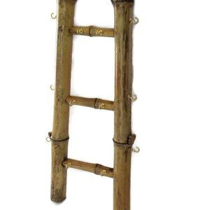 Vintage | Storage & Organization | Boho Bamboo Ladder Jewelry Display ...